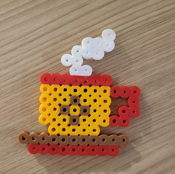 Wall Decor | Teacoffee Cup Perler Bead | Poshmark